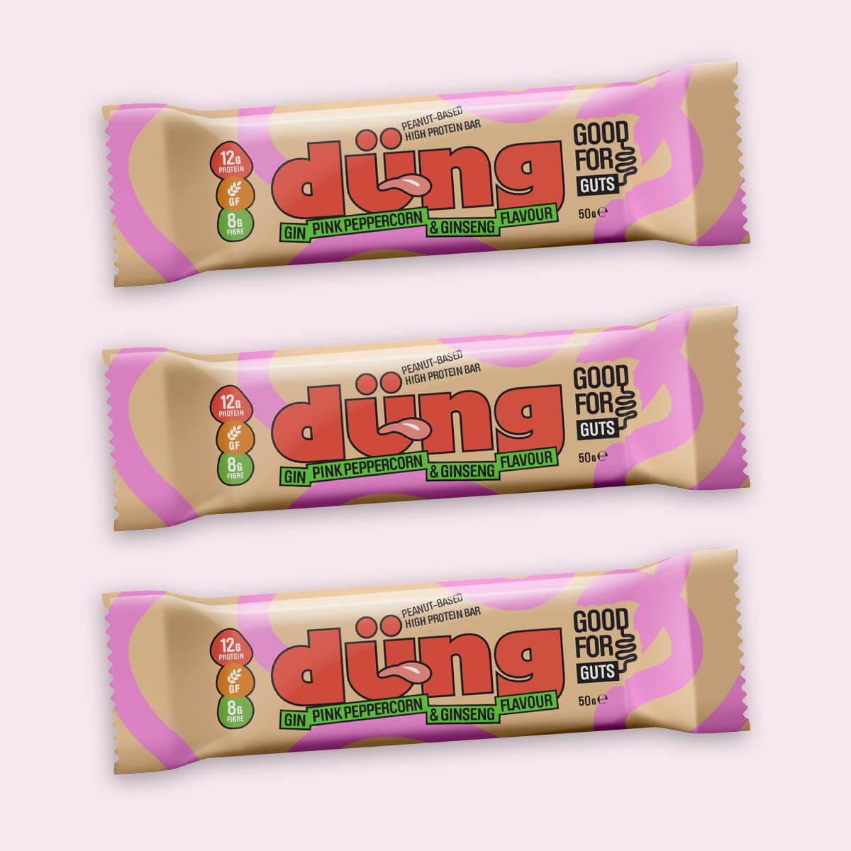 Gin, Pink Peppercorn & Ginseng Protein Bar (3 pack) – Düng